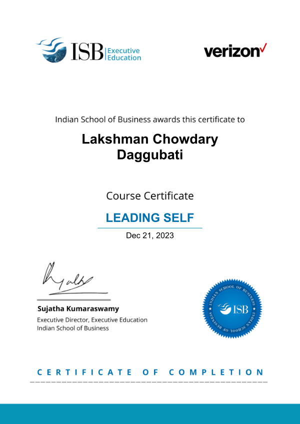 Leading Self and Team